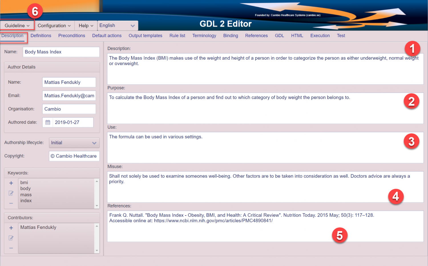 GDL2 Guideline Tutorial BMI (FHIR) – Guideline Definition Language (GDL)