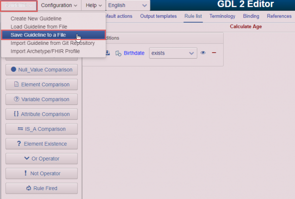 GDL2 Editor Primer – Guideline Definition Language (GDL)