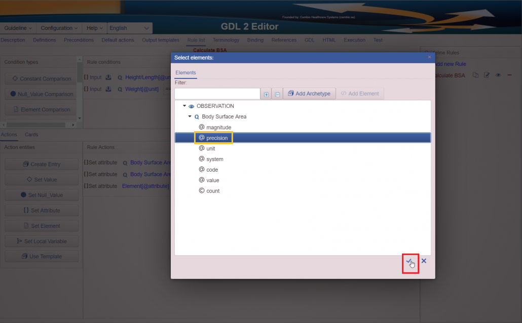Modifying your BSA guideline – Units – Guideline Definition Language (GDL)