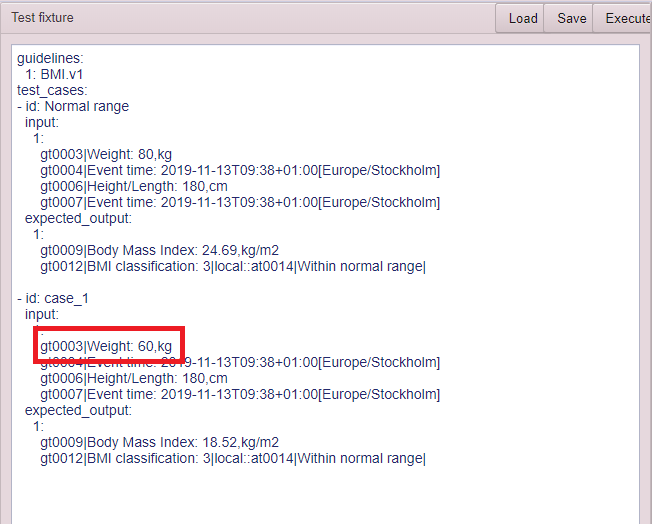 Creating a test fixture – Guideline Definition Language (GDL)