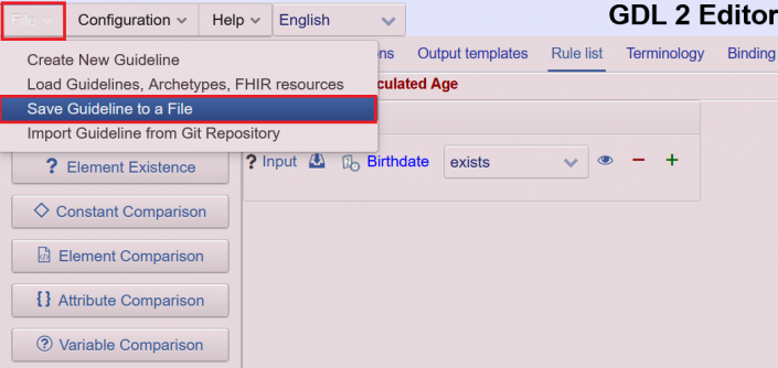 GDL2 Editor Primer – Guideline Definition Language (GDL)