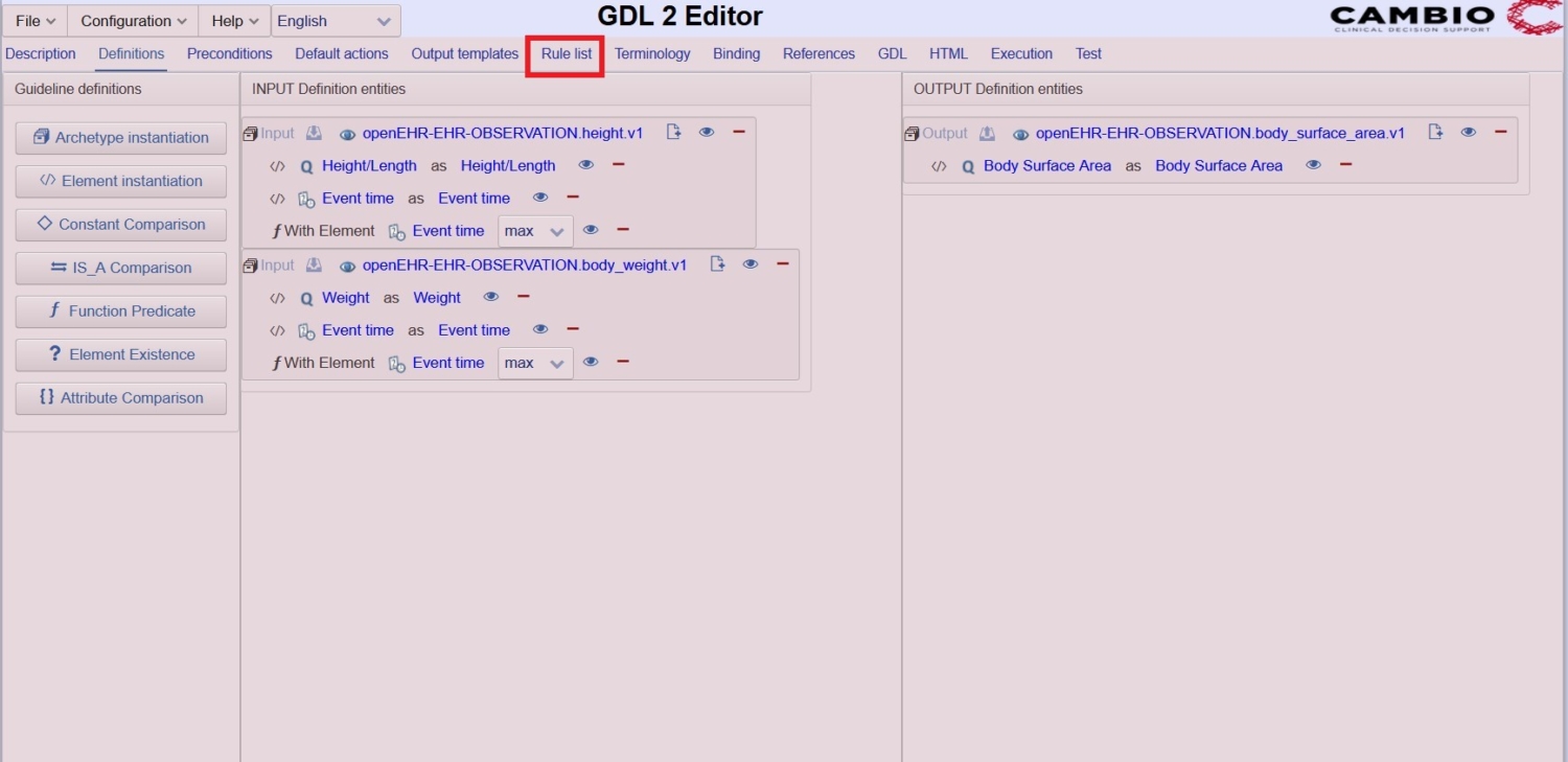 Modifying your BSA guideline – Units – Guideline Definition Language (GDL)