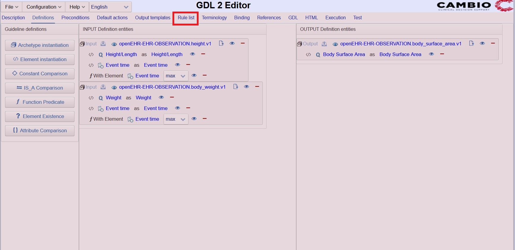 Modifying your BSA guideline – Units – Guideline Definition Language (GDL)