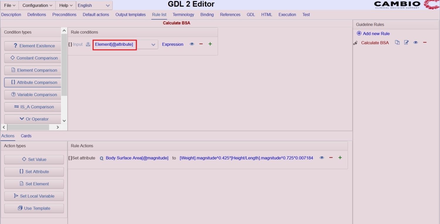 Modifying your BSA guideline – Units – Guideline Definition Language (GDL)
