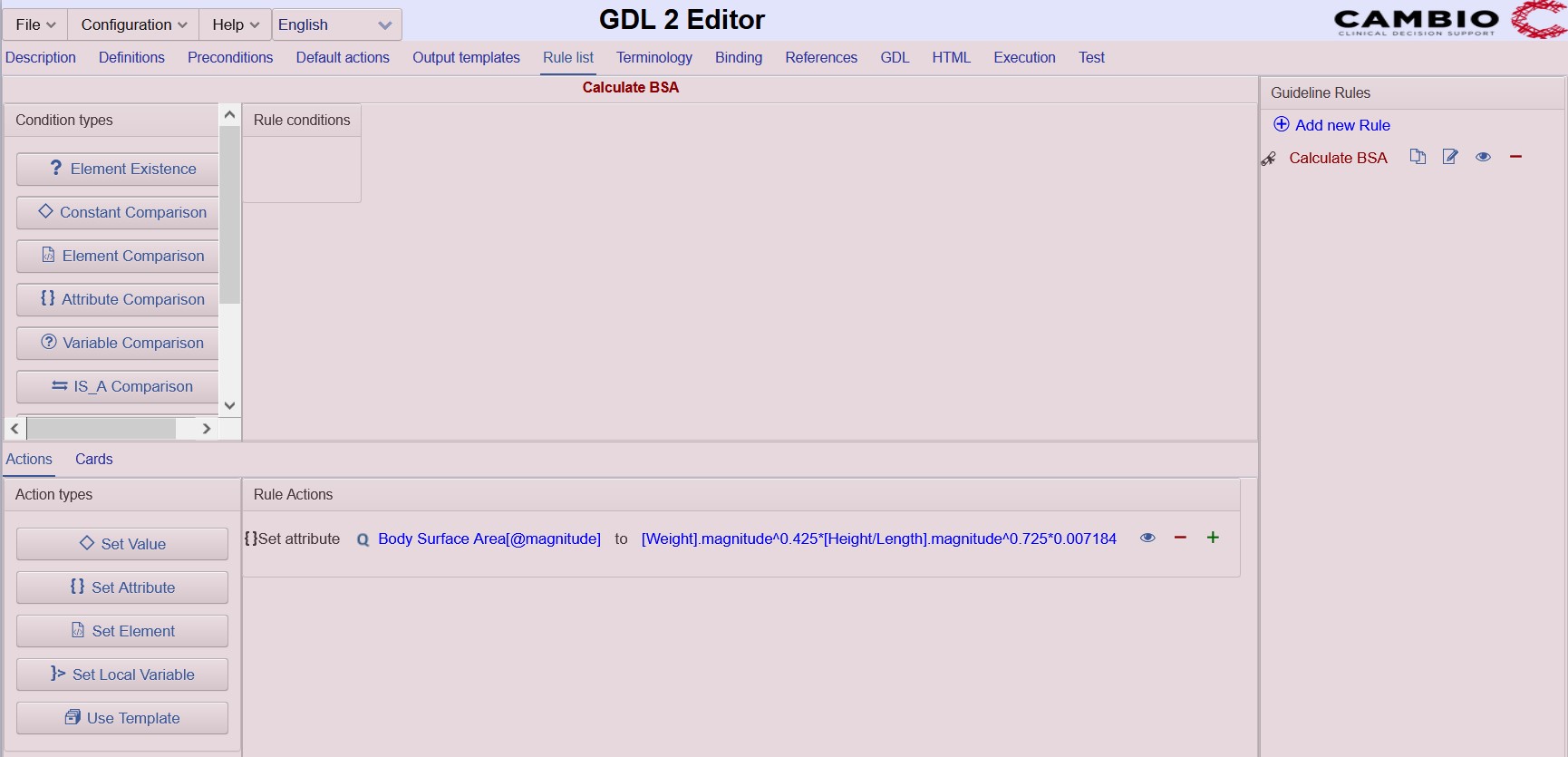 Modifying your BSA guideline – Units – Guideline Definition Language (GDL)